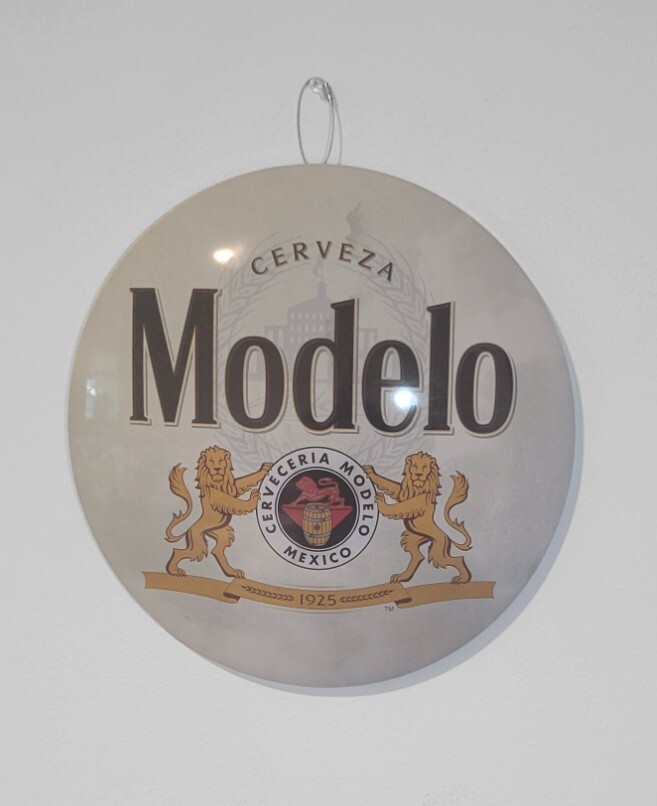 Modelo Domed Button Tin Metal Sign Light Mexican Lager Beer Gray | eBay