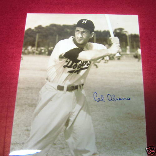 CAL ABRAMS signed/auto Dodgers photo-baseball | eBay