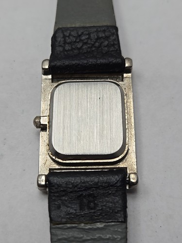 Womens Vintage Le Baron Marcasite Tank Watch Silver Tone Black New Battery | eBay