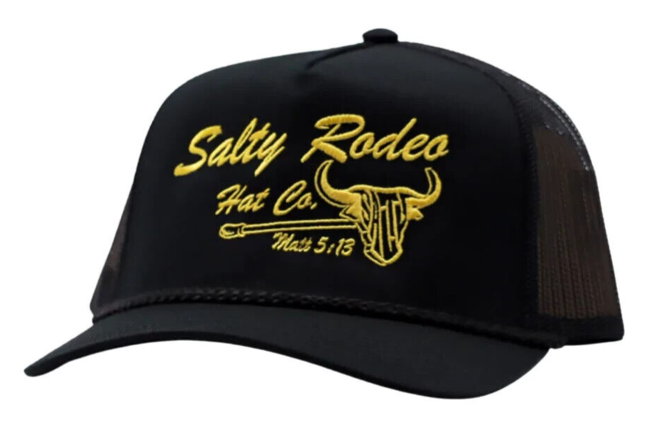 Salty Rodeo Hat The Brand Black Mesh Snapback Trucker OSFA | eBay