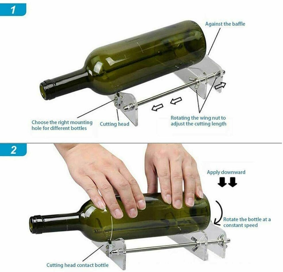 Glass Bottle Cutter Kit Beer Wine Jar DIY Cutting Machine Craft Recycle ...