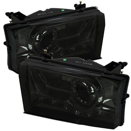 99-04 Ford F250 F350 Excursion Smoked Projector Headlights /LED Super ...