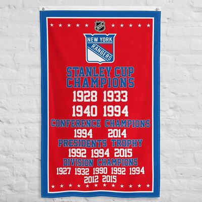 For New York Rangers 3x5 ft Banner NHL Ice Hockey Stanley Cup Champions ...
