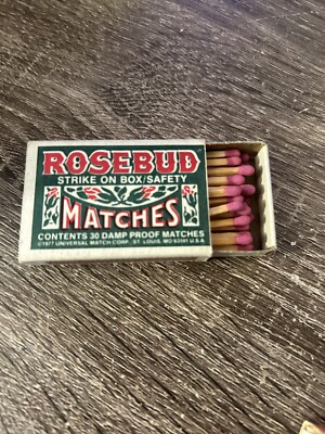 Rosebud Box Matches Vintage 1977 matchbox small | eBay