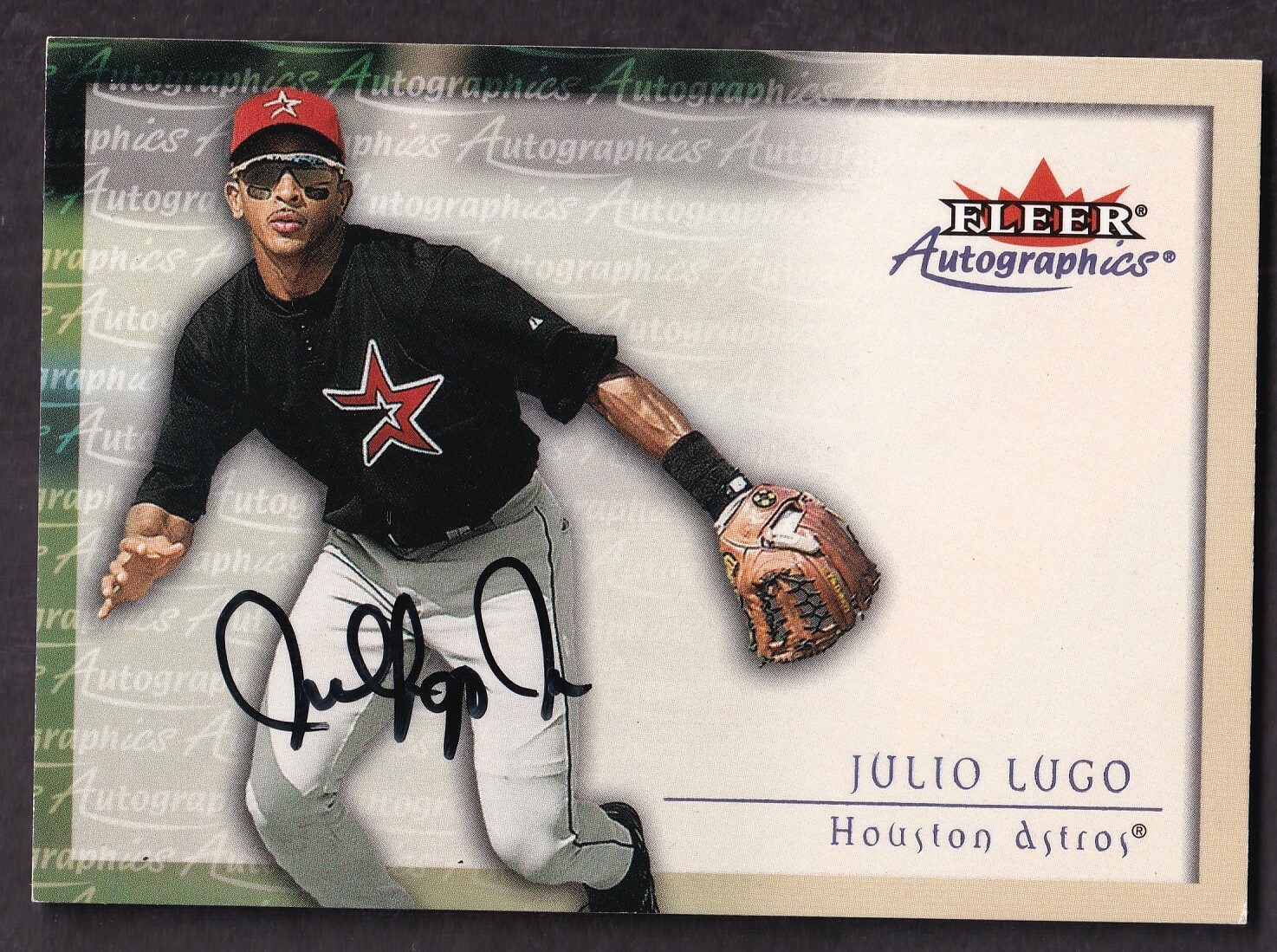 Julio Lugo 2000 Fleer Autographics On Card Autograph Astros dec 2021 | eBay