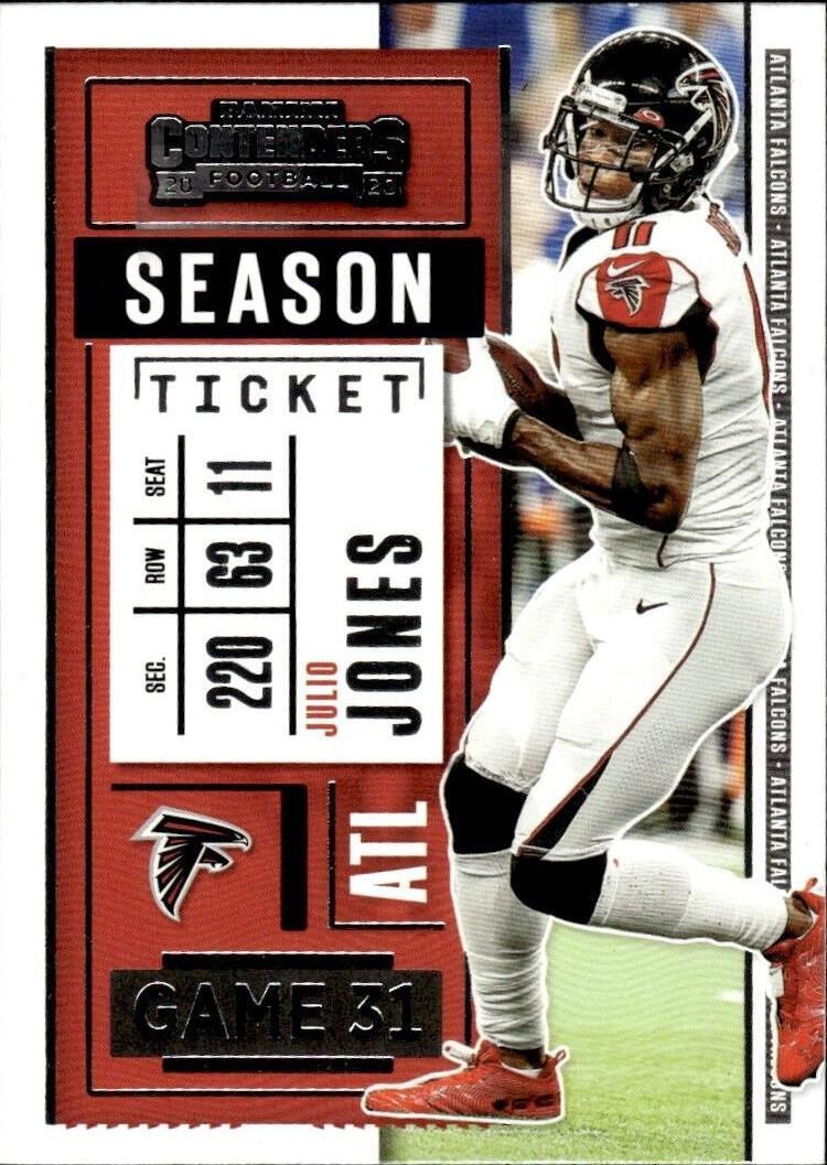 2020 Panini Contenders - Season Ticket Julio Jones #97 Red Zone for ...