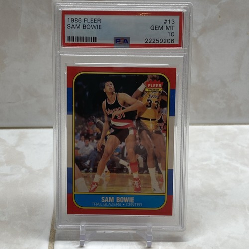 1986 Fleer Basketball #13 Sam Bowie PSA 10 GEM MINT RC Portland ...