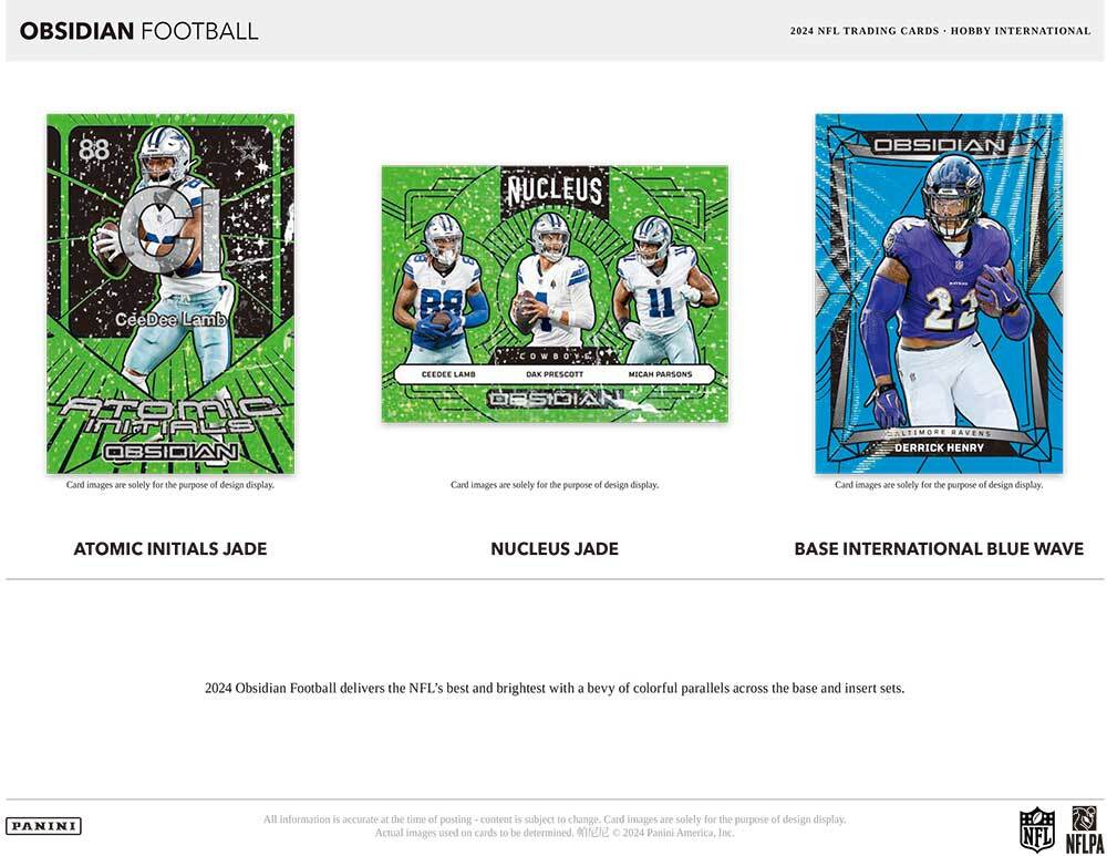 2024 Panini Obsidian Football Hobby International Box NFL Factory ...