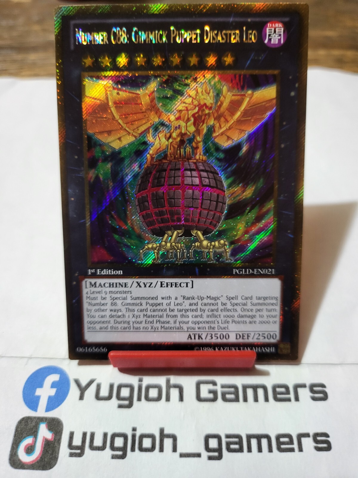 Yu-Gi-Oh Number C88 Gimmick Puppet Disaster Leo PGLD 1st Secret Gold LP ...