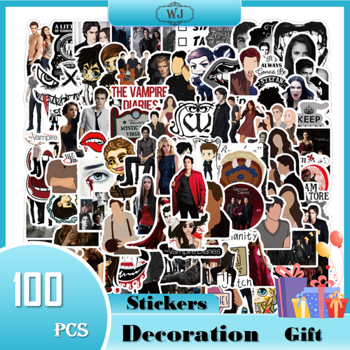100pcs The Vampire Diaries TV Show Vinyl Decal Stickers Laptop ...