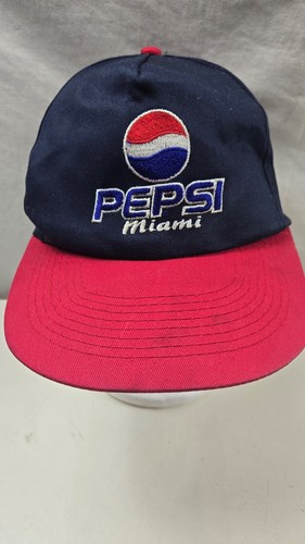 Vintage Miami Cap Embroidered Pepsi Logo Snapback Hat Blue 2000 97 in ...