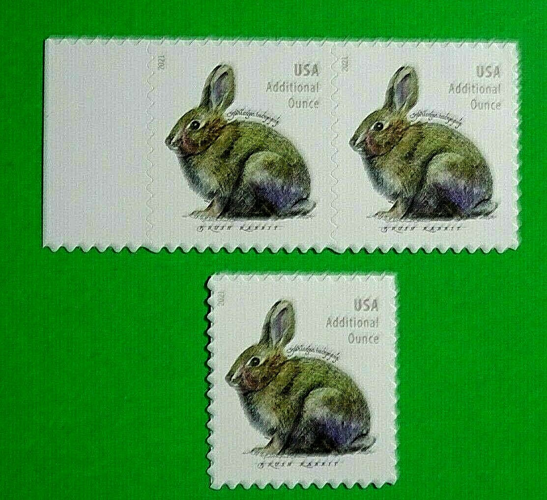 5544 BRUSH RABBIT ADDITIONAL OUNCE RATE "PAIR/SINGLE" FROM PANE 20c ...