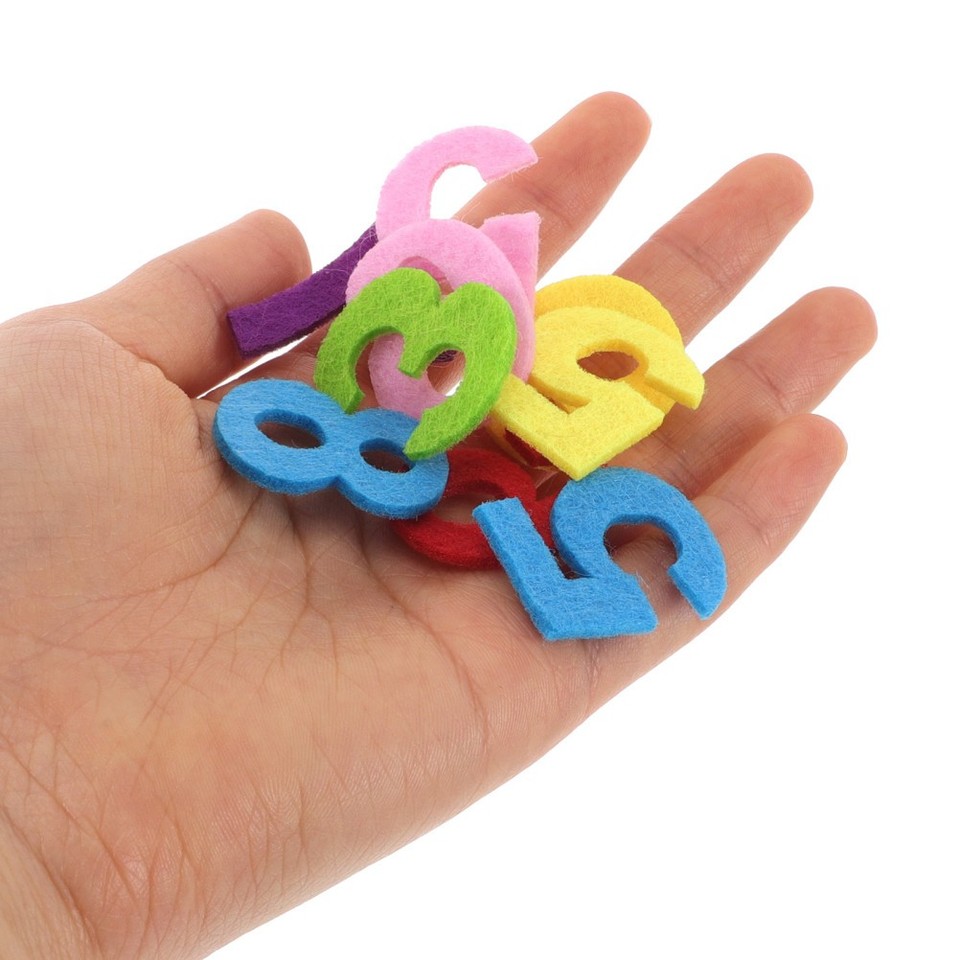 Colorful Non-woven Felt Fabric Numbers Sewing Cloth Felts DIY Craft ...