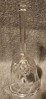 Lead Crystal Bell 8" Tall Etched | eBay