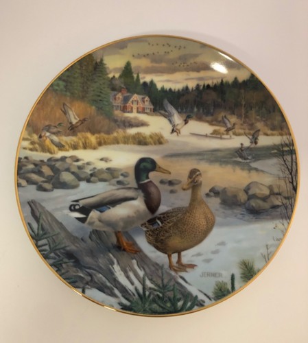 The Mallard Collector Plate Living With Nature Series Bart Jerner 1986 ...