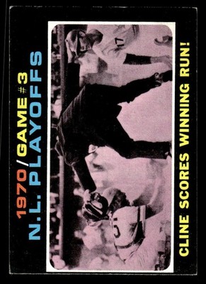 1971 TOPPS TY CLINE 201 VG GAME 3 SCORES WINNING RUN! BASEBALL ...