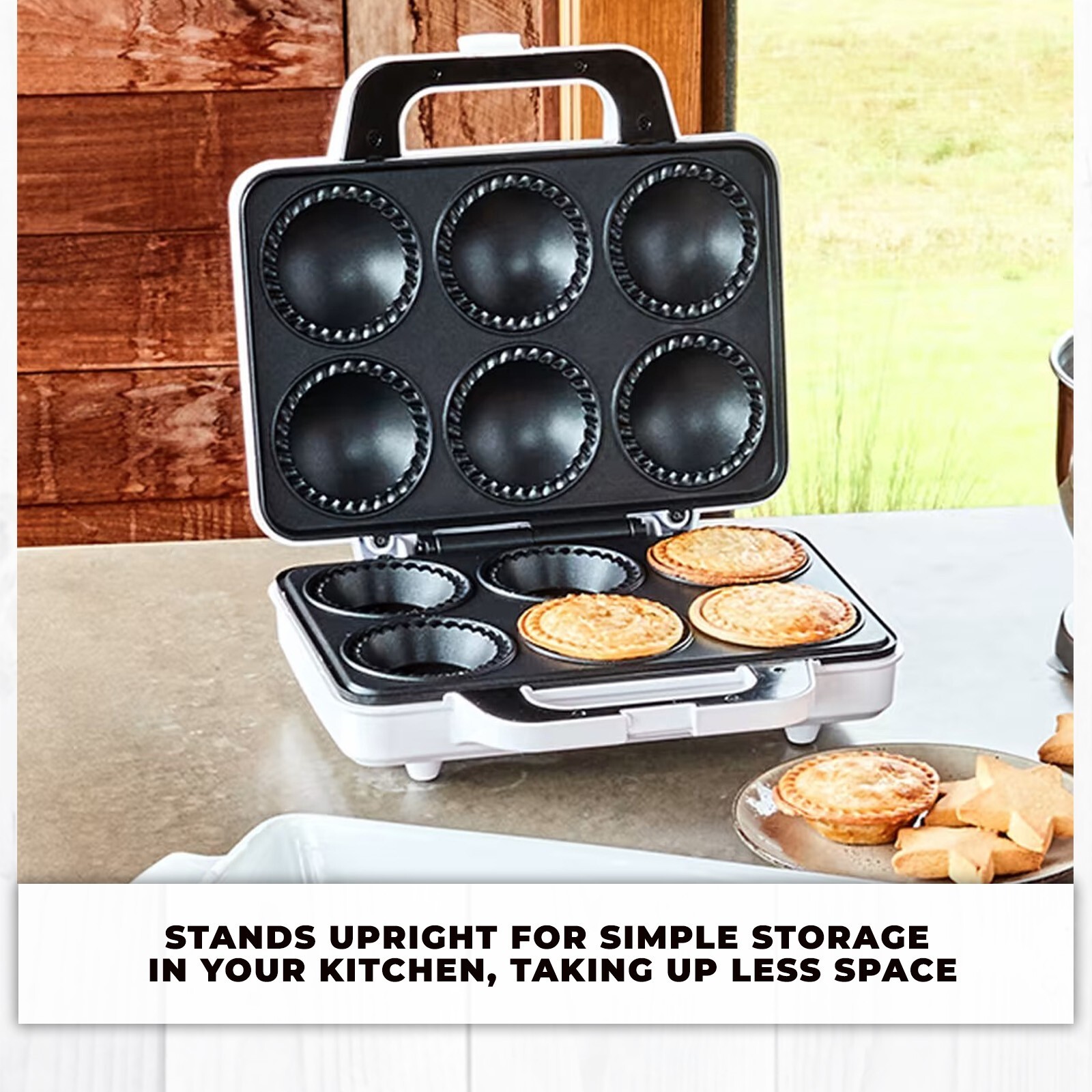 Electric Pie Maker 6 Pies Machine Non Stick Tarts Quiches Meat Apple ...