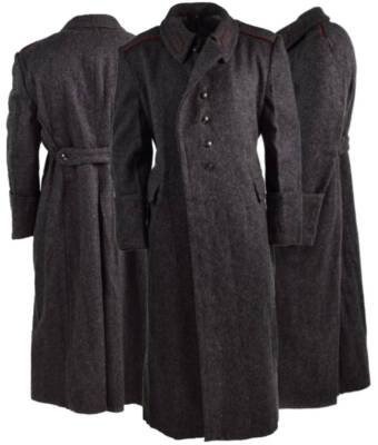 Genuine Real Bulgarian Trench Coat Military Army Overcoat Winter Grey ...