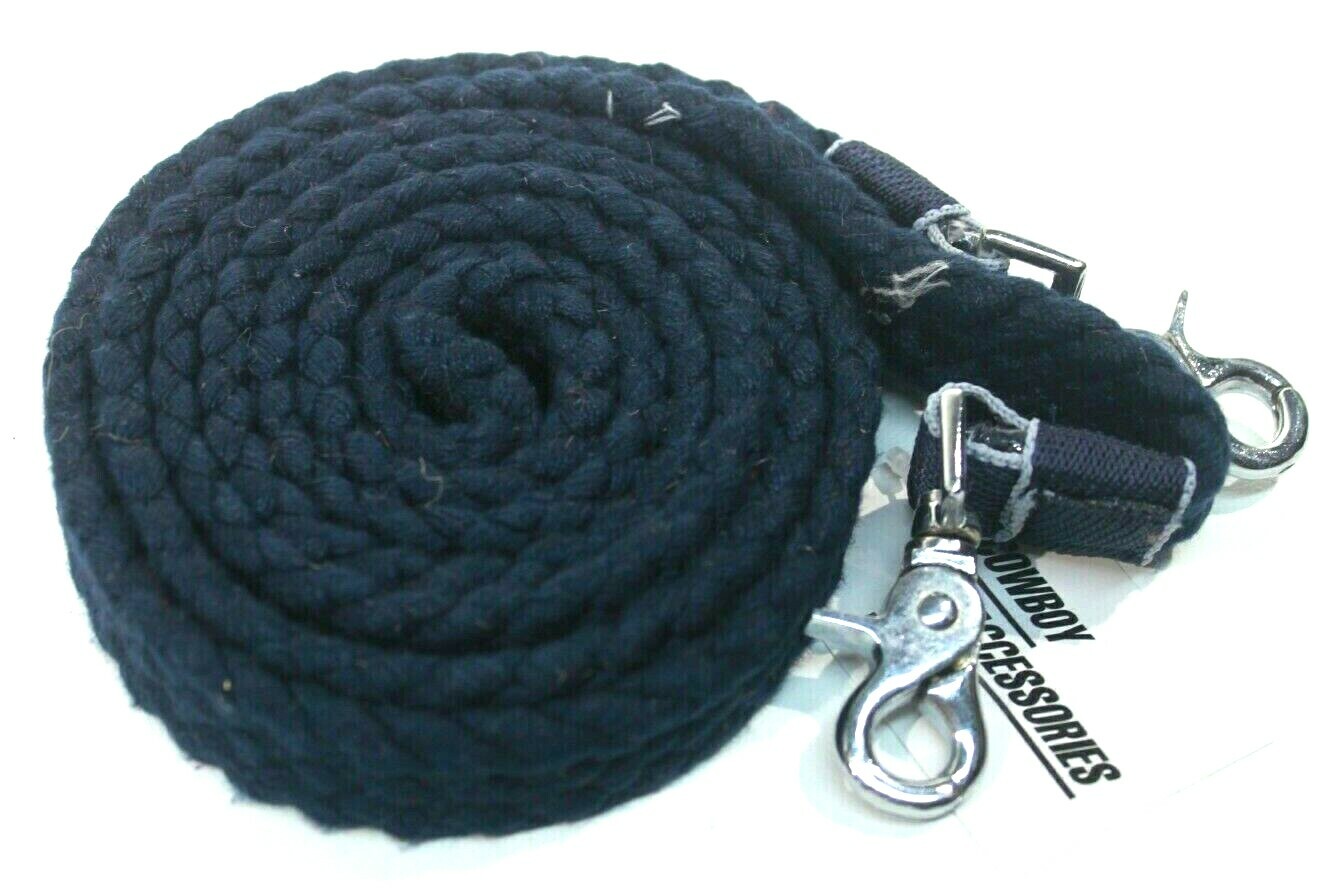 2X Cowboy Brand Soft Cotton 1" Blue Roping Reins horse tack 2X116 | eBay