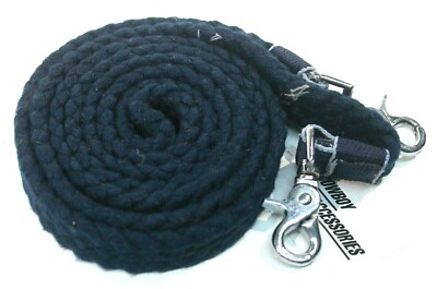 2X Cowboy Brand Soft Cotton 1" Blue Roping Reins horse tack 2X116 | eBay