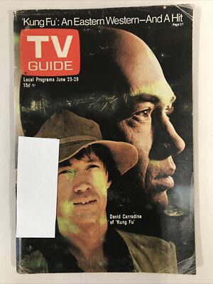 TV GUIDE MAGAZINE-JUNE 23-29 1973-VOL 21 No.25 #556-DAVID CARRADINE ...