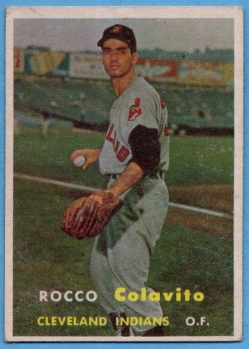 1957 Topps #212 Rocky Colavito VG-VGEX MARKED ROOKIE Cleveland Indians ...