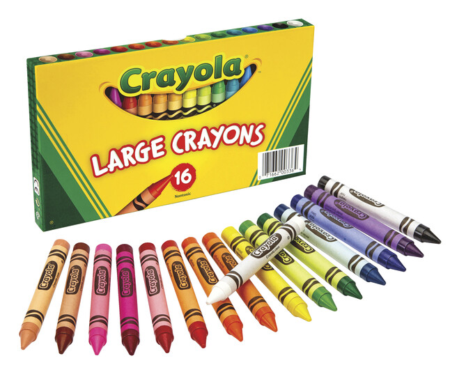 Crayola Large Crayons 16 Different Brilliant Colors/box Lbx6 for sale ...