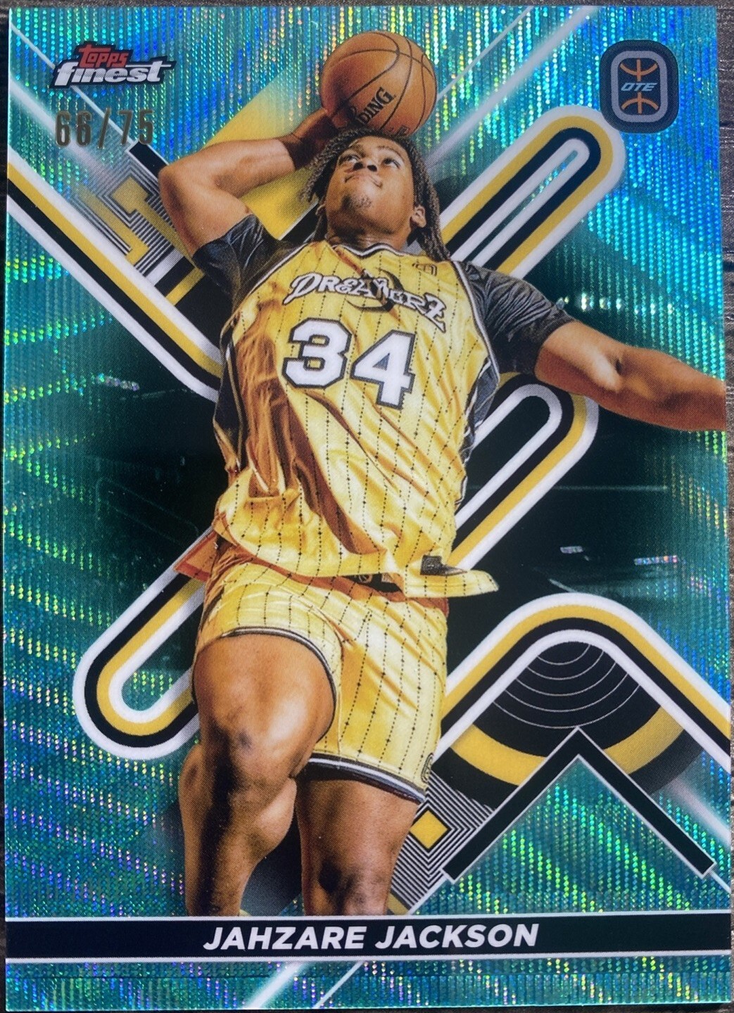 2022-23 Topps Finest OTE Overtime Elite - Jahzare Jackson #18 Aqua Wave ...