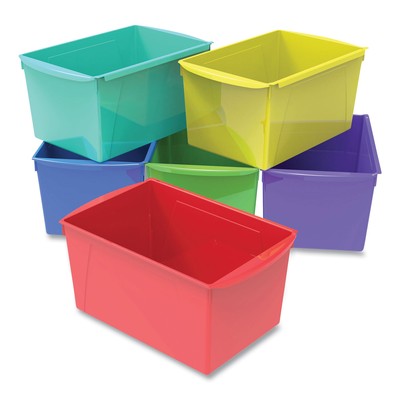 Double Xl Wide Interlocking Book Bins, 9.2" X 14.5" X 7", Assorted ...