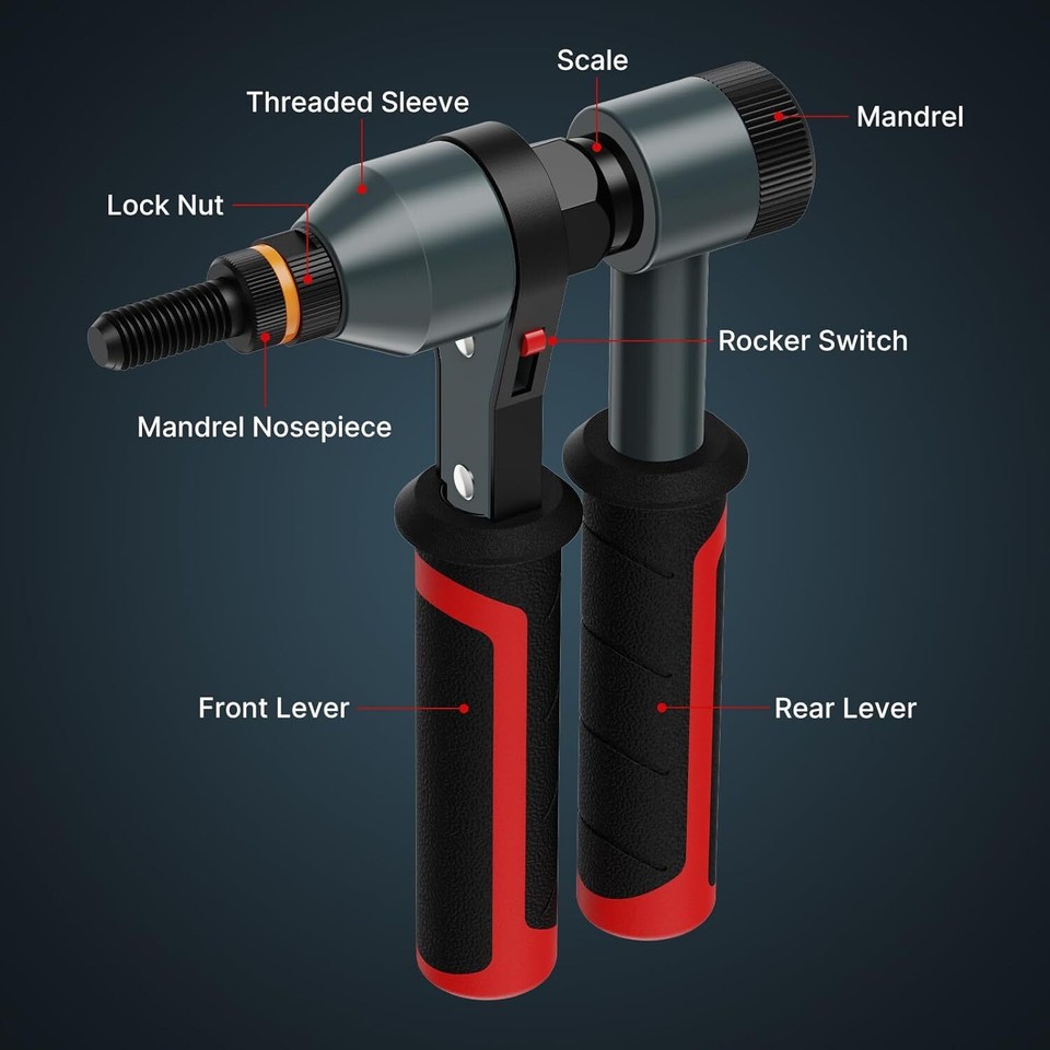 Rivet Nut Tool Rivet Nut Kit, Rivnut Tool Kit with 10 Metric and SAE ...