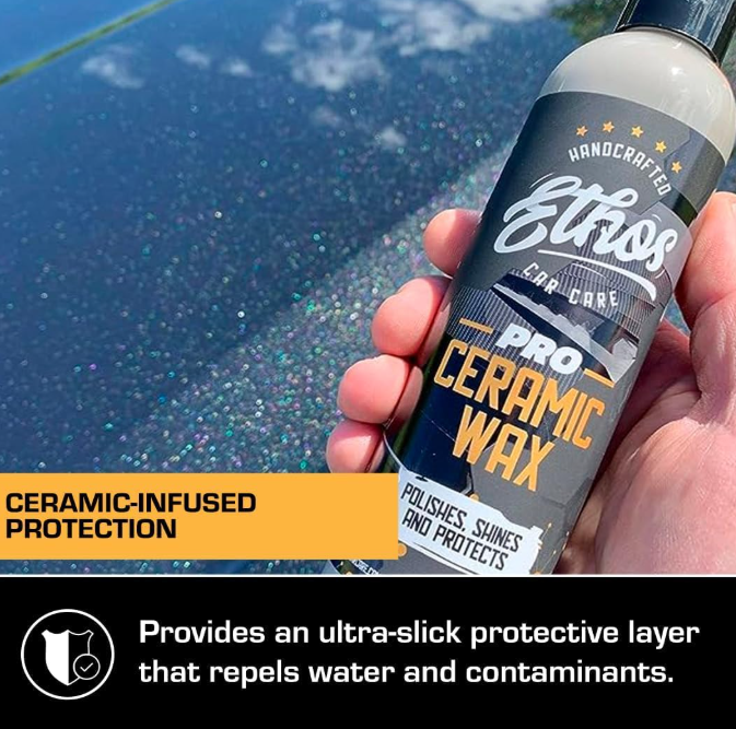 Ethos Ceramic Wax, Aerospace-Grade Coating for Hydrophobic Car ...