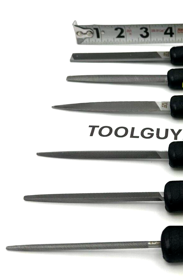 SNAP ON TOOLS DARK TITANIUM 6Pc Soft Grip Handle Miniature File Set ...
