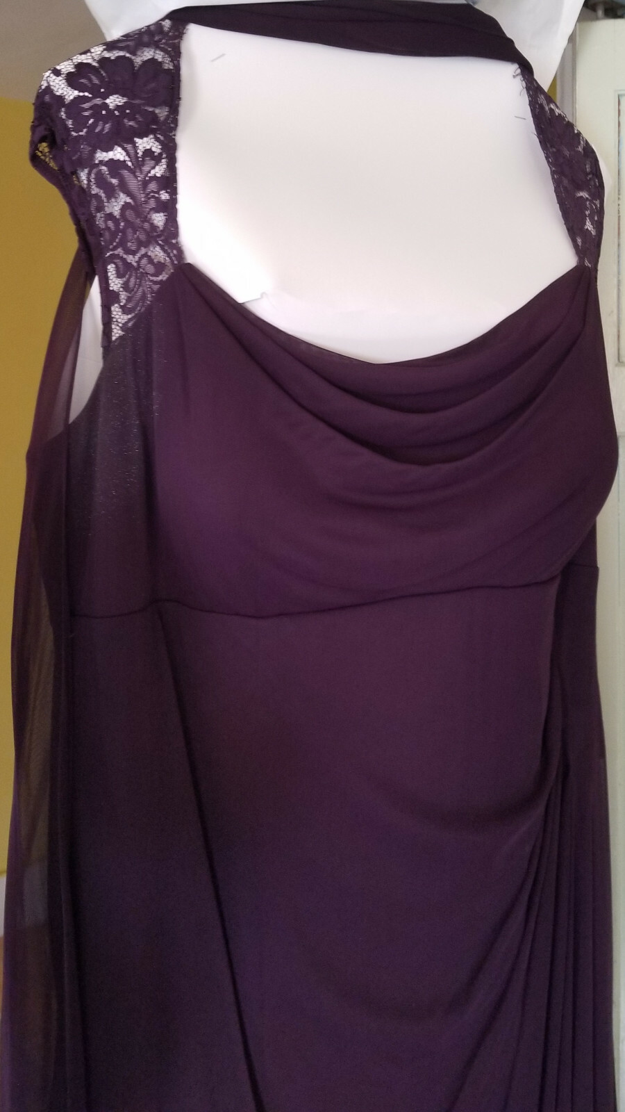 Davids Bridal Mother Of The Bride/Groom Dress Burgundy Size 20 w/flip ...