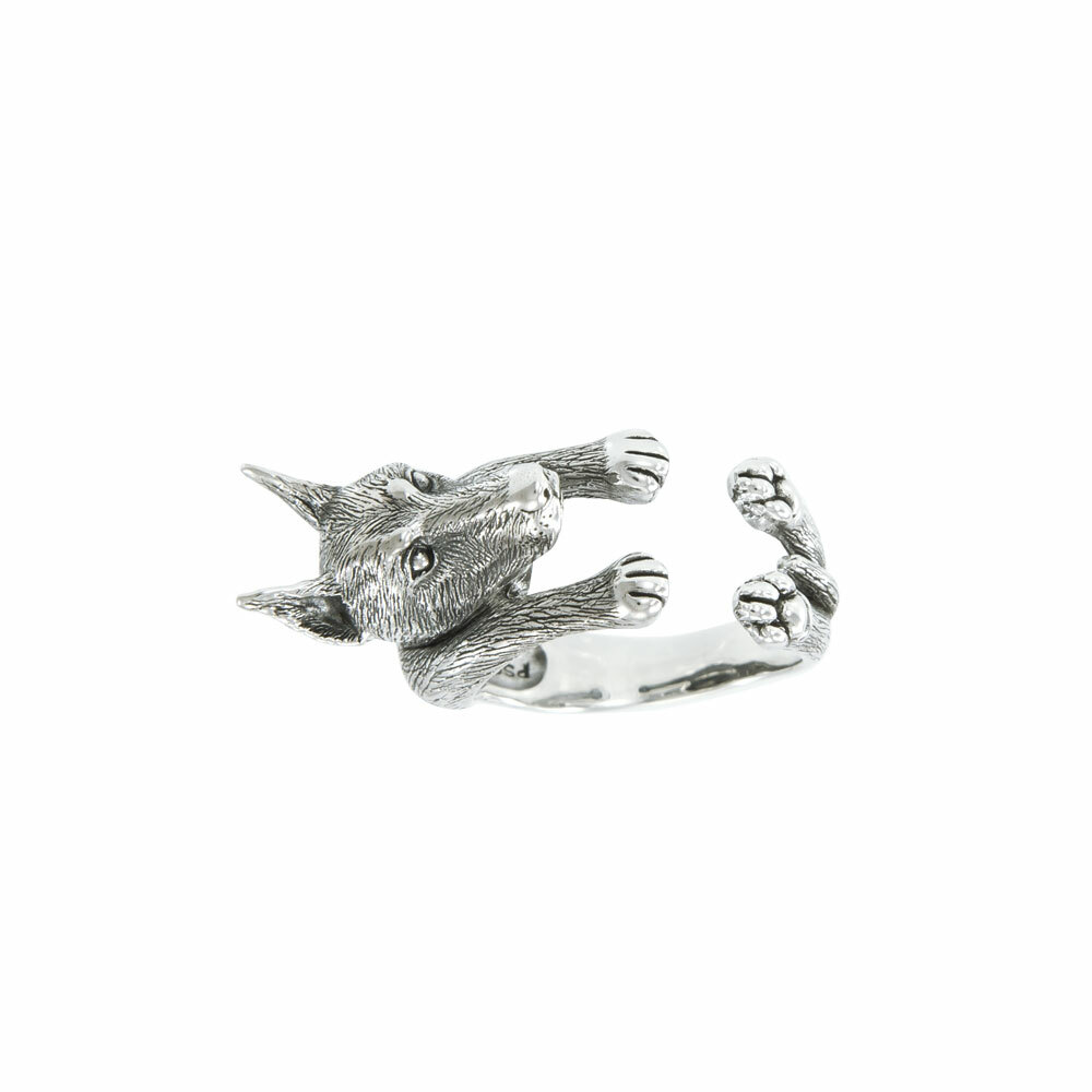 Doberman Pinscher Dog 925 Sterling Silver Ring Fine Best Friend Jewelry ...