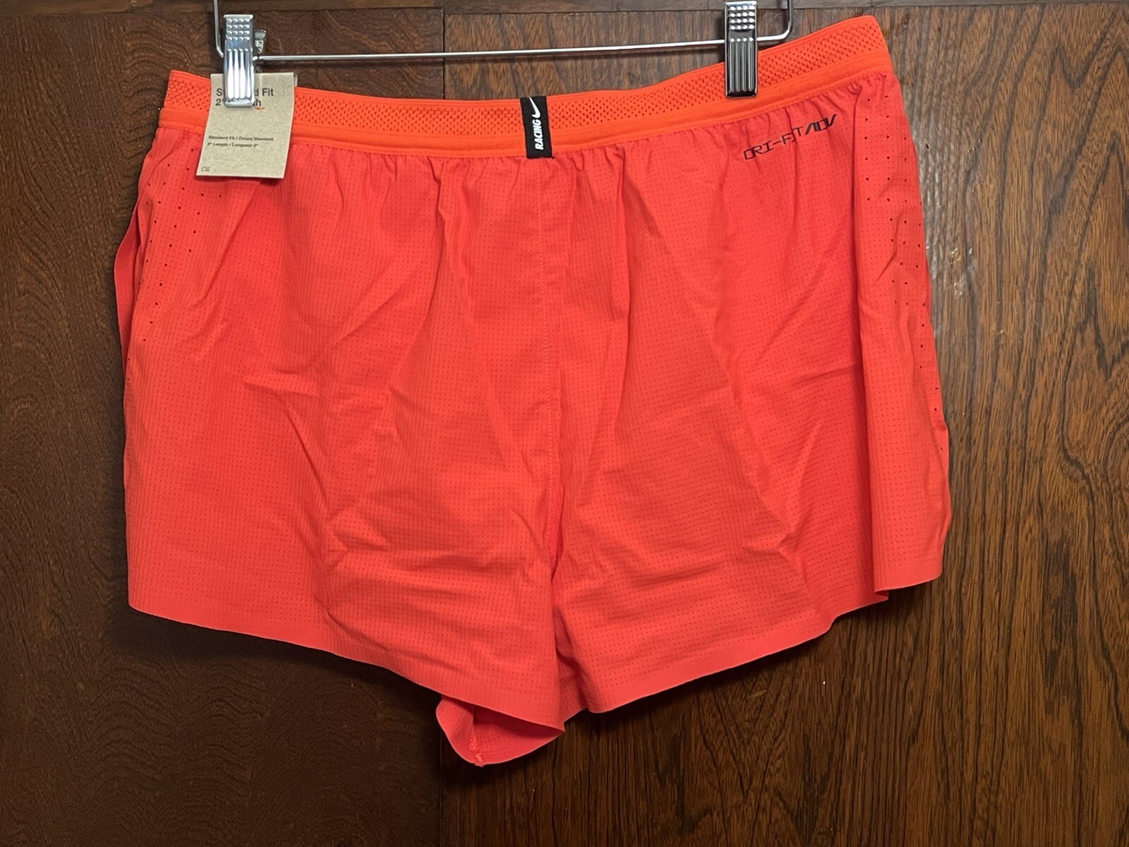 Nike Dri-Fit ADV Aeroswift 2inch Orange Red Running Shorts Mens Sz L ...
