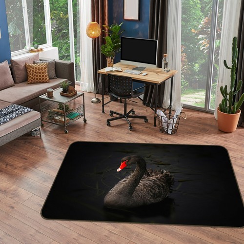 3D Beautiful Black Swan O720 Animal Non Slip Rug Mat Elegant Photo ...