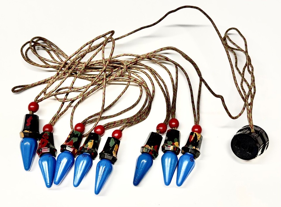 Vintage C6 Christmas Light String, Noma, Multicolor Bakelite Sockets ...