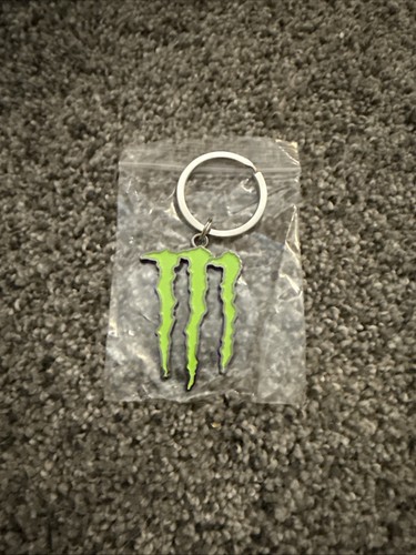MONSTER ENERGY DRINK TEAM LOGO GREEN M METAL KEYCHAIN MOTOCROSS NEW ...