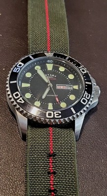 Rotary Chronospeed Watch. Military Stretchable Nato Strap.Rotating ...