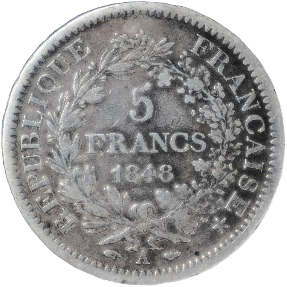 🇫🇷 1848 A France 5 Francs 💰 25g .900 Silver - French Crown Coin | eBay UK