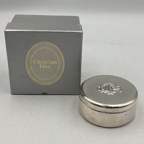 Christian Dior Silver Small Round Trinket Box with Monogram (C3) NS ...
