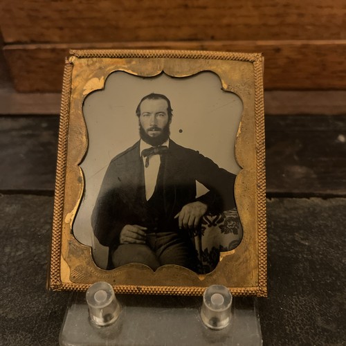 Antique Ambrotype Photograph of a Young man with Original Brass Frame ...