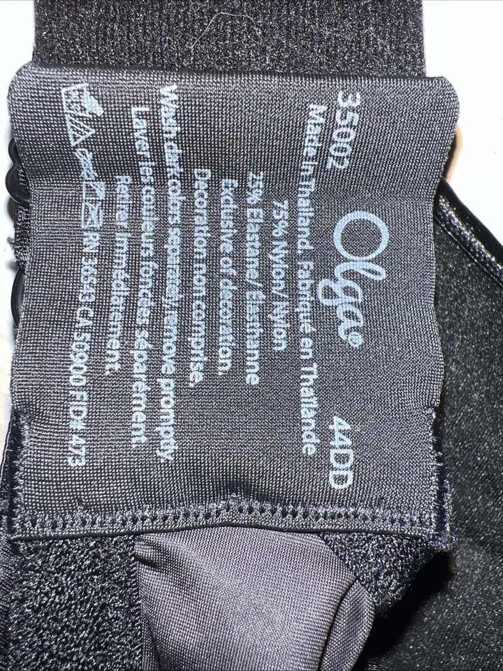 Olga Bra Womens 44D Black 35002 Full Coverage Feel the Lift W/extend ...
