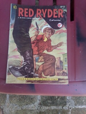 Red Ryder Comic #13 -Cost 6D World Distributor-British Western | eBay