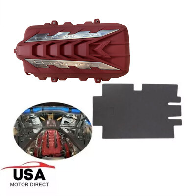 Matte Edge Red Engine Cover 6.2L V8 Compatible with 2020-2023 Chevy C8 ...