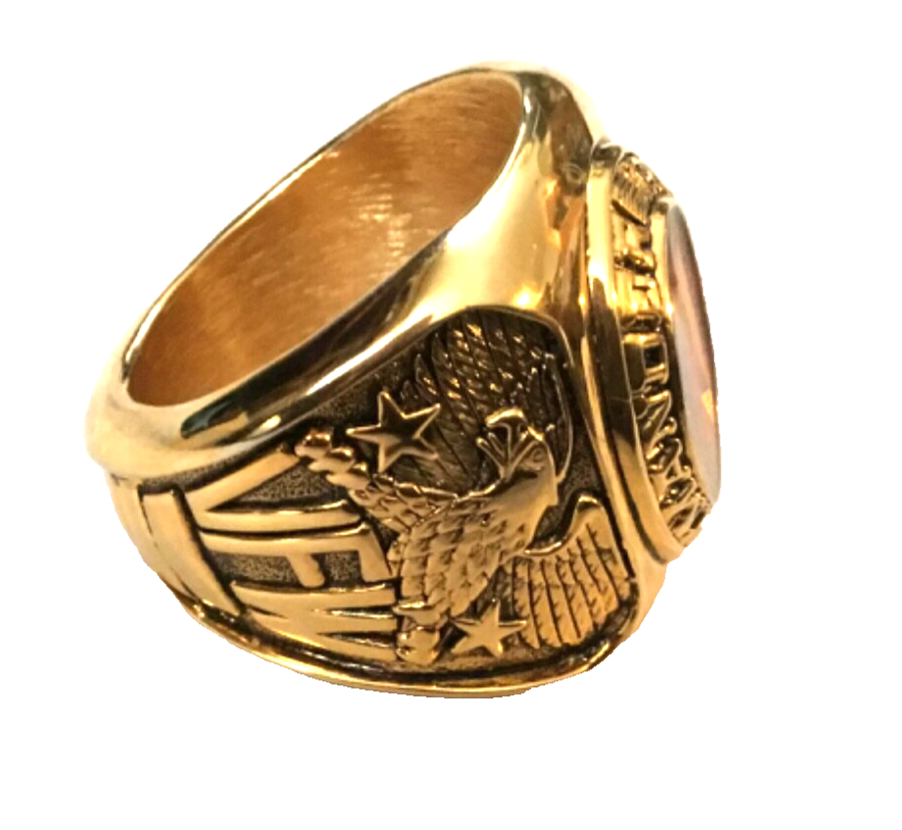 Vtg Oversize Commemorative military Past Post Commander Ring ...