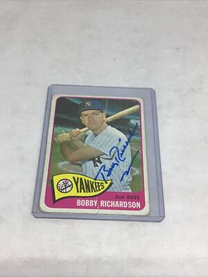 1965 Topps Bobby Richardson Autographed Baseball Card #115 | eBay