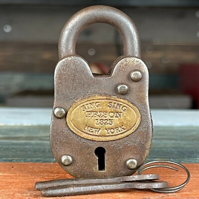 Sing Sing Prison 1825 New York Gate Lock W/ 2 Working Keys & Antique ...