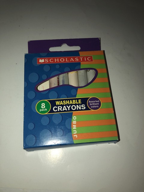 Scholastic Jumbo Washable Crayons Assorted Box Of 8 SHIPS N 24HRS for ...