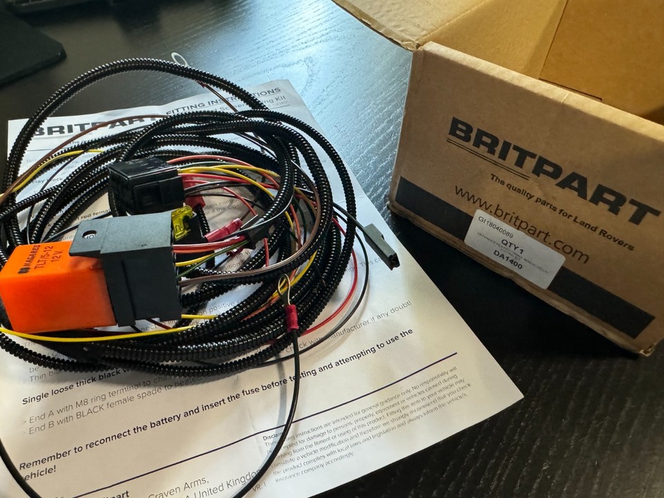 Heated Windscreen Wiring Kit Land Rover Defender 1987 - 2016 90 / 110 ...